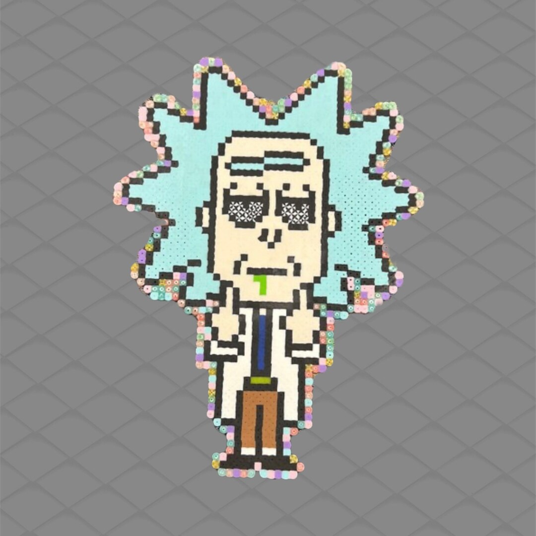 Rick and Morty Rick Trippy Perler - Etsy