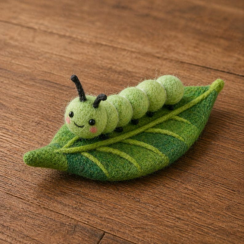 Needle Felt Snail, Snail Plush, Handmade Insect Decor, Kawaii Garden ...