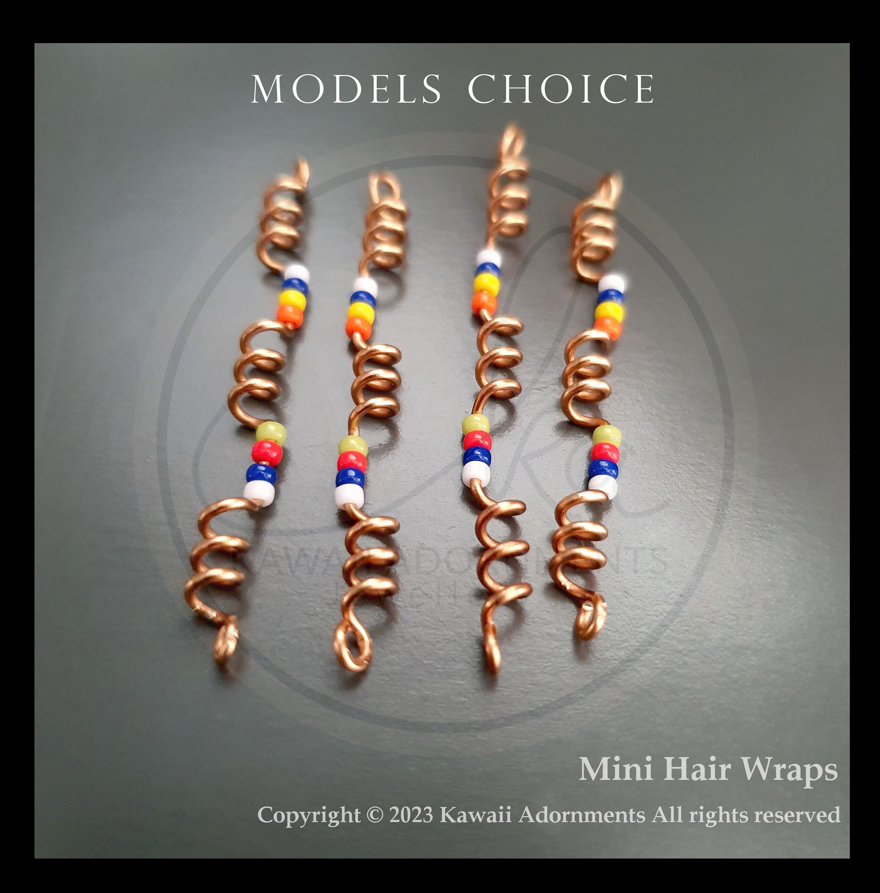 Gold Plated Seed Bead Mini Hair Wraps – Handmade Loc Jewellery Assorted ...