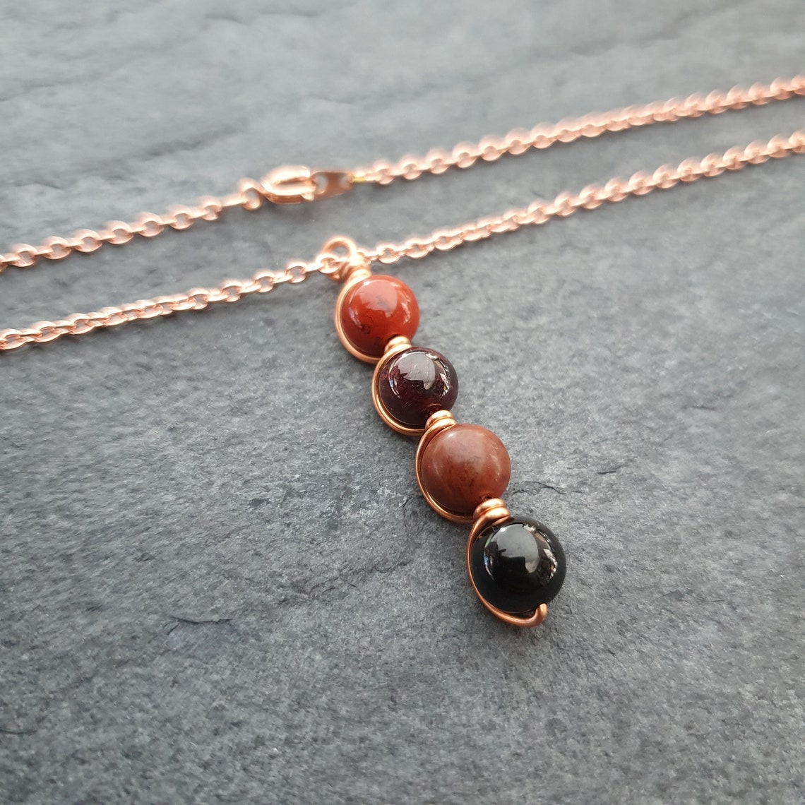 Root Chakra Necklace Chakra Necklace Red Jasper Necklace - Etsy