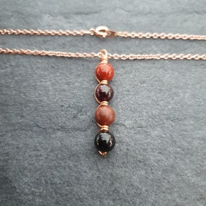 Root Chakra Necklace, Chakra Necklace, Red Jasper Necklace, Garnet ...