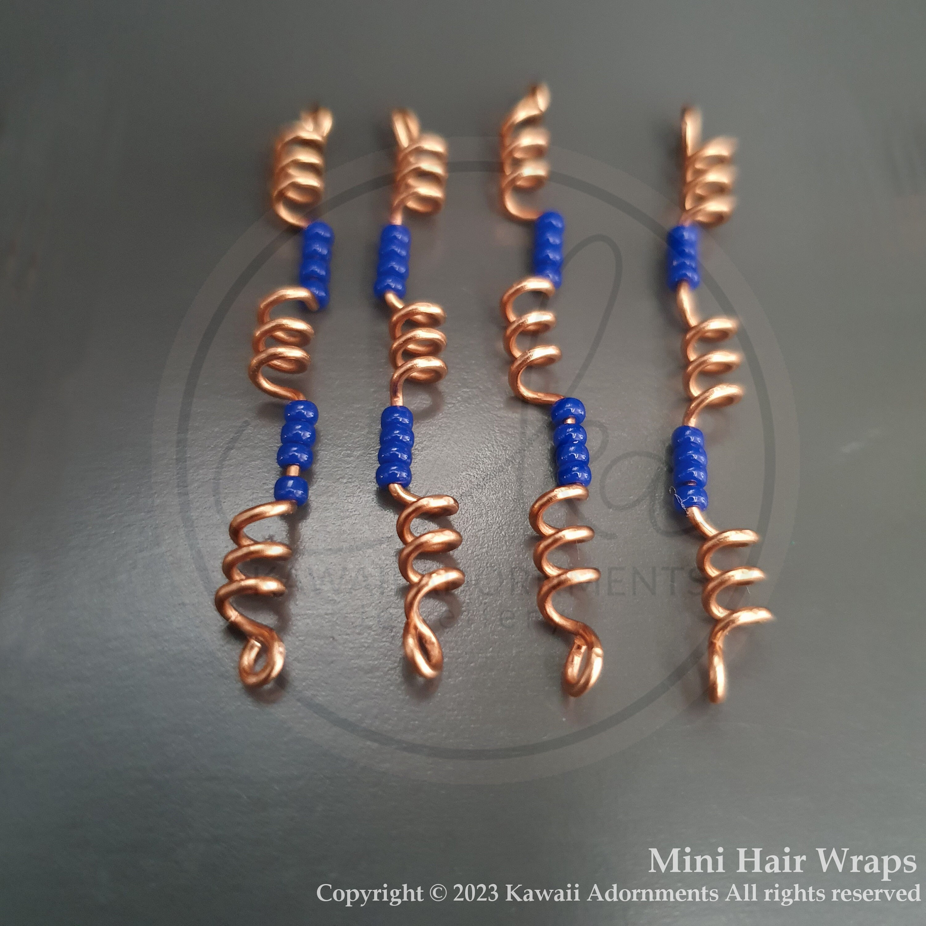 Gold Plated Seed Bead Mini Hair Wraps – Handmade Loc Jewellery Assorted ...