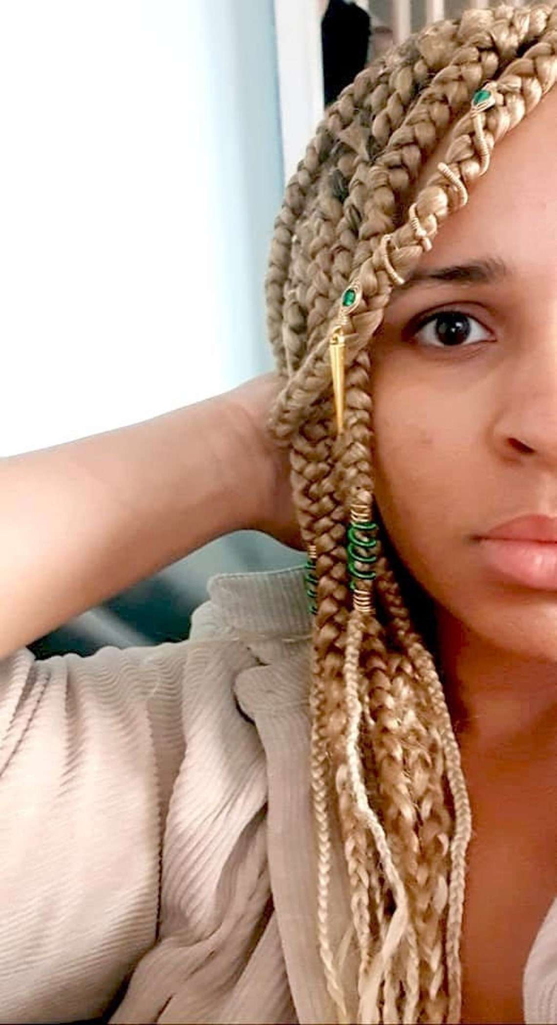 Loc Jewelry Spike Bead Wire Wrapped Hair Adornment Braid - Etsy