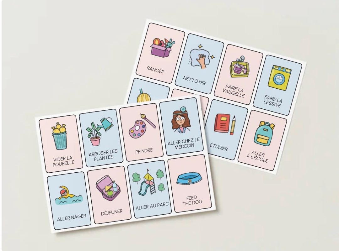 32 French Verbs Printable for Beginners | French Flashcards | Learn ...