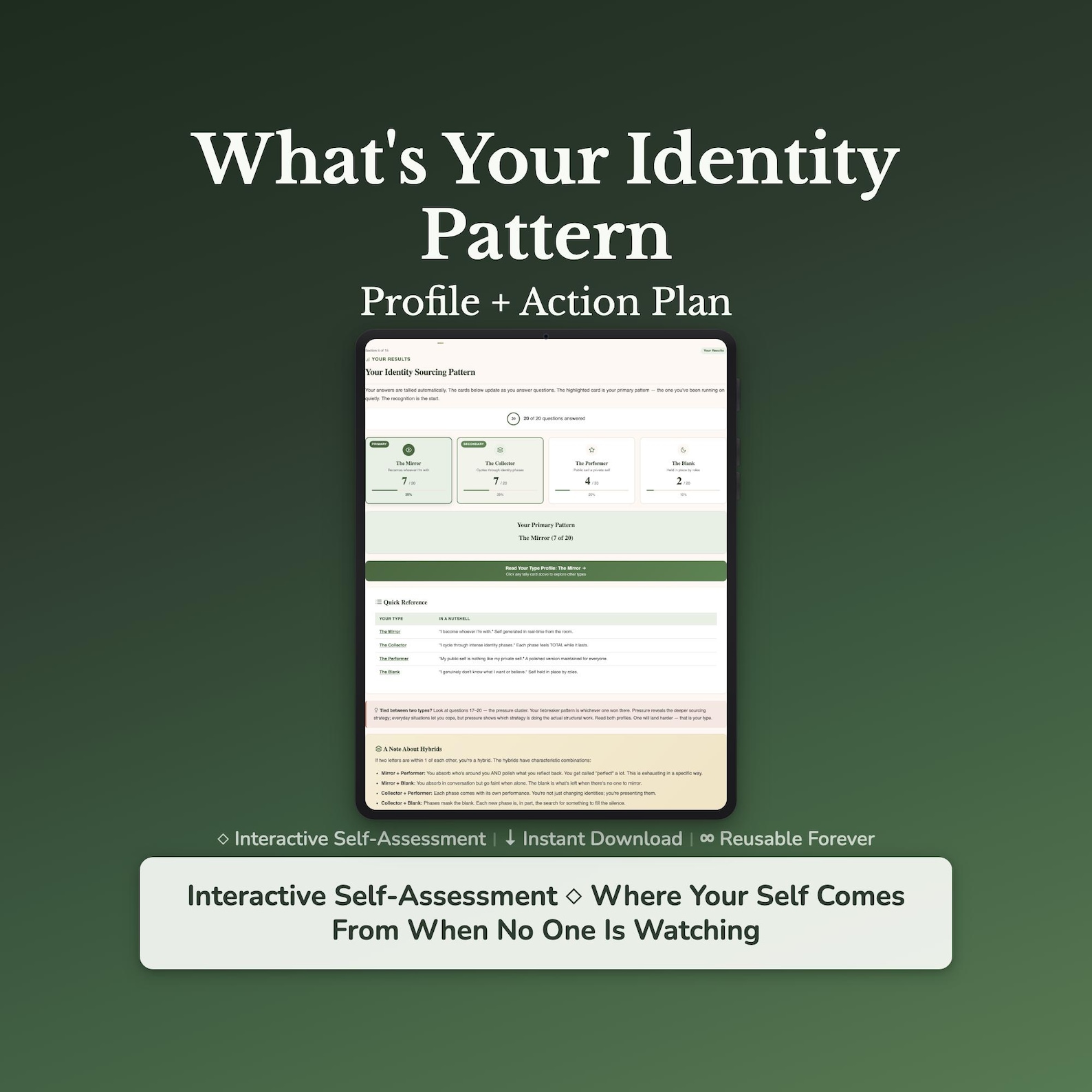 Personality Workbook Test – Shadow Work – Self-discovery Quiz ...