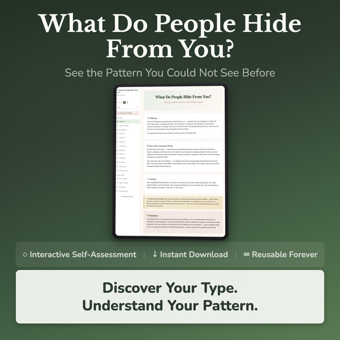 What Do People Hide From You Assessment | Relationship Clarity ...