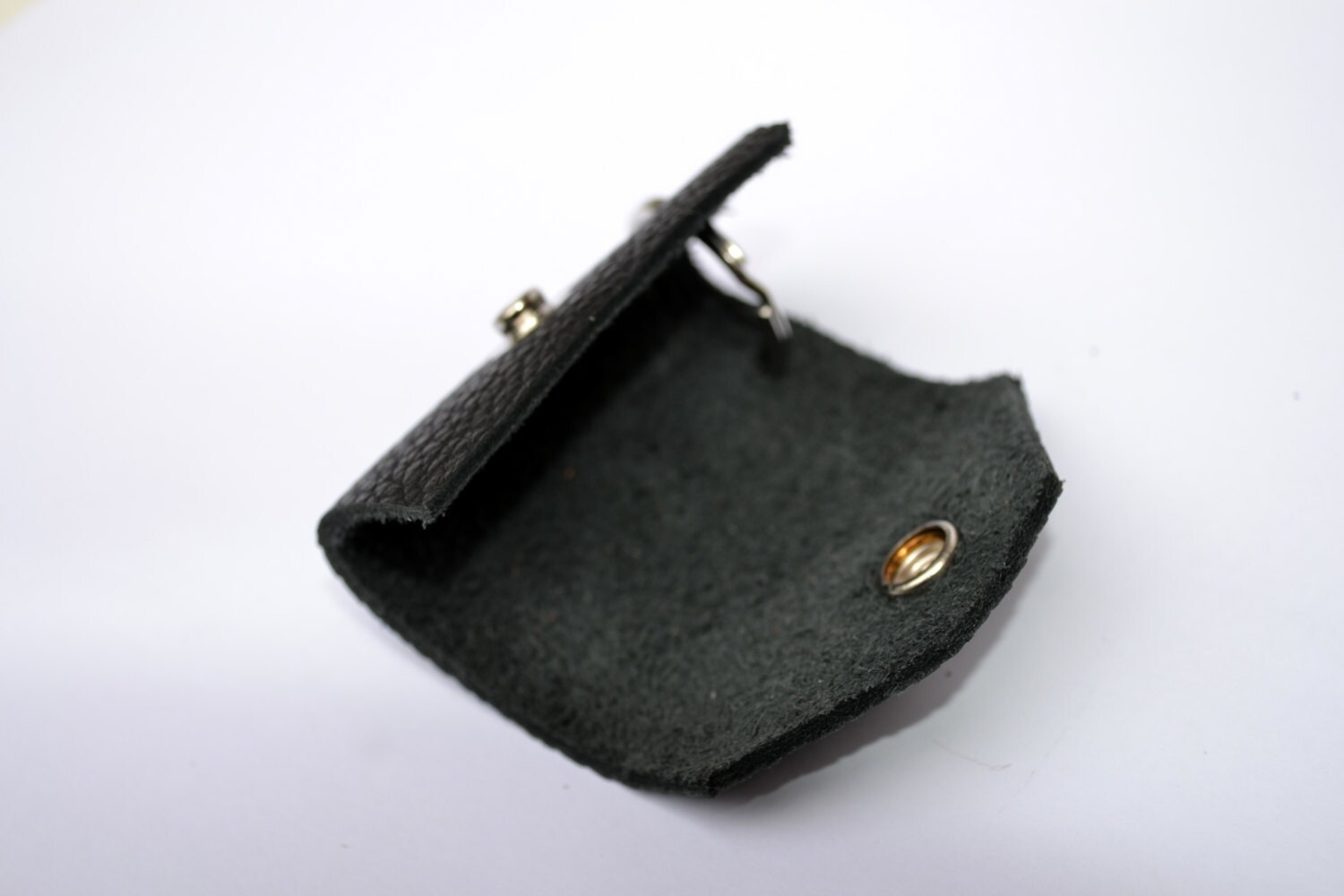 Black Leather Case / Keychain for Loyalty Shopping Cards - Etsy