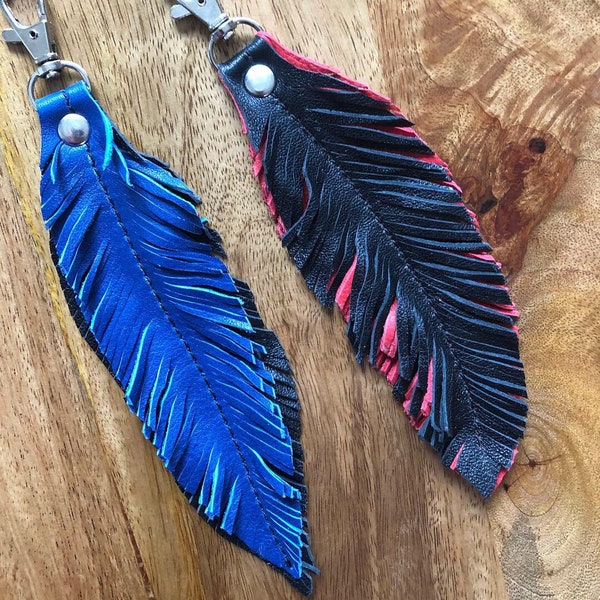 Feather Keychain - Etsy