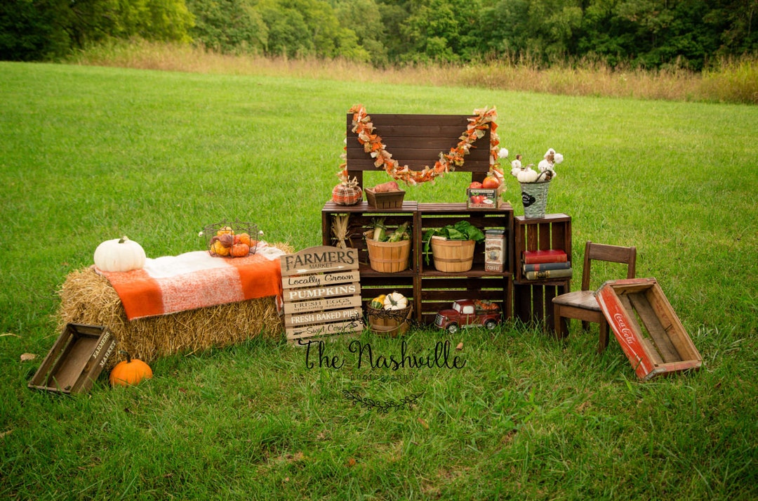 Farmer's Market Fall Digital Background Download Only - Etsy