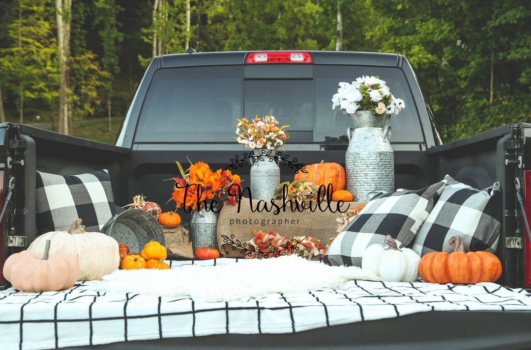 Pickup Truck Fall Pumpkin Setup Digital Backdrop Download Only - Etsy