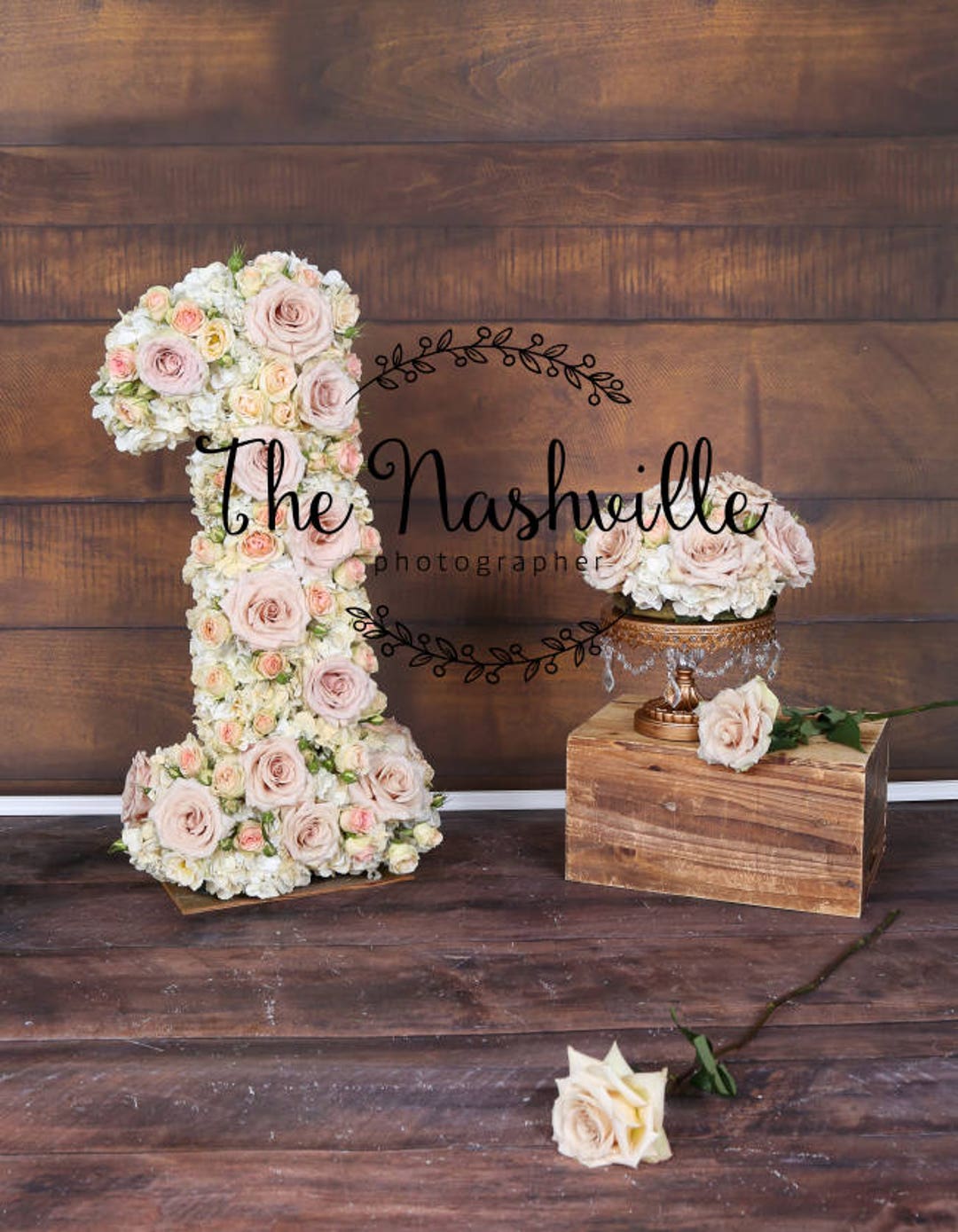 First Birthday Flowers Digital Background Download Only - Etsy