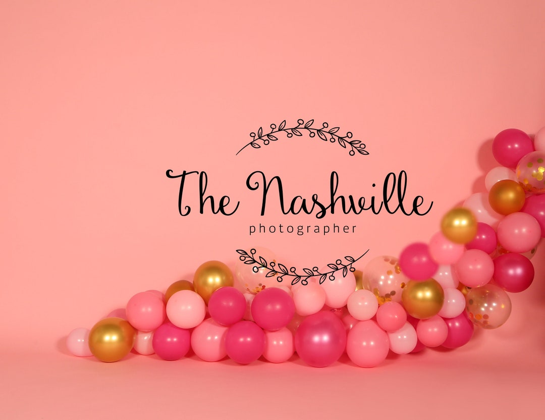 Pink Balloon Garland Digital Backdrop DIGITAL File Birthday Download ...