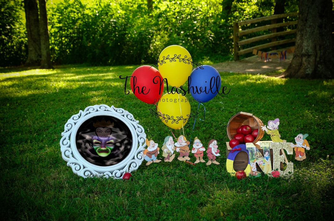 Snow White Birthday Digital Background Backdrop Download Only - Etsy