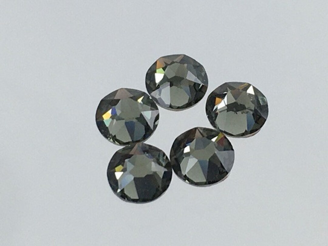Black Diamond Hot Fix Swarovski Rhinestones Sizes 20SS, 16SS, 12SS ...