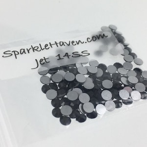 Jet Swarovski Rhinestones Sizes 34SS, 30SS, 20SS, 16SS, 14SS, 12SS, 9SS ...