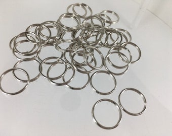 1000 Pack 1 Key Rings 25mm Split Key Ring Strong Key Chain Key Fob Ring ...