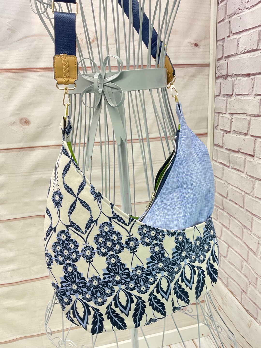 Double Purse, Vintage Double Pattern Hobo Purse, Shoulder Bag, Shoulder ...