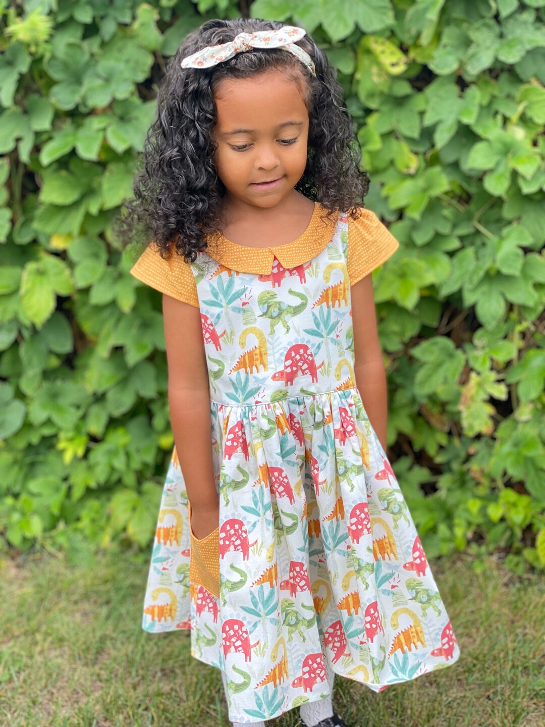 Dinosaur Dress, Girly Dino Dress, Toddler Dino Dress, Girls Dino Dress ...