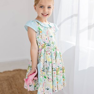 Dinosaur Dress, Girly Dino Dress, Toddler Dino Dress, Girls Dino Dress ...