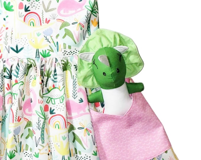 Dinosaur Dress, Girly Dino Dress, Toddler Dino Dress, Girls Dino Dress ...