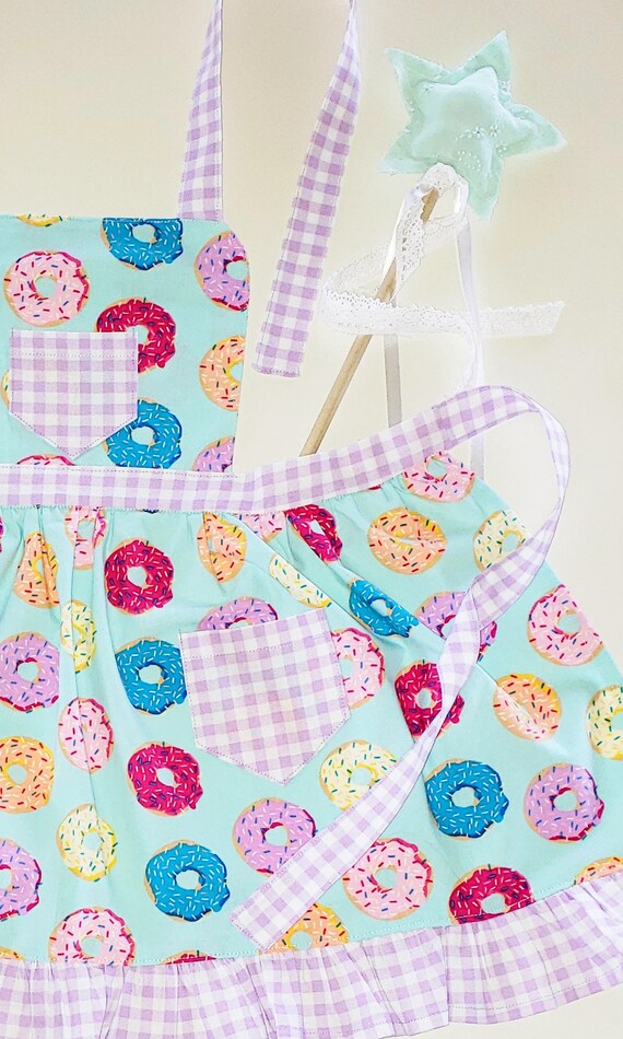 Toddler Donut Apron Donut Apron Toddler Apron Little Girl | Etsy