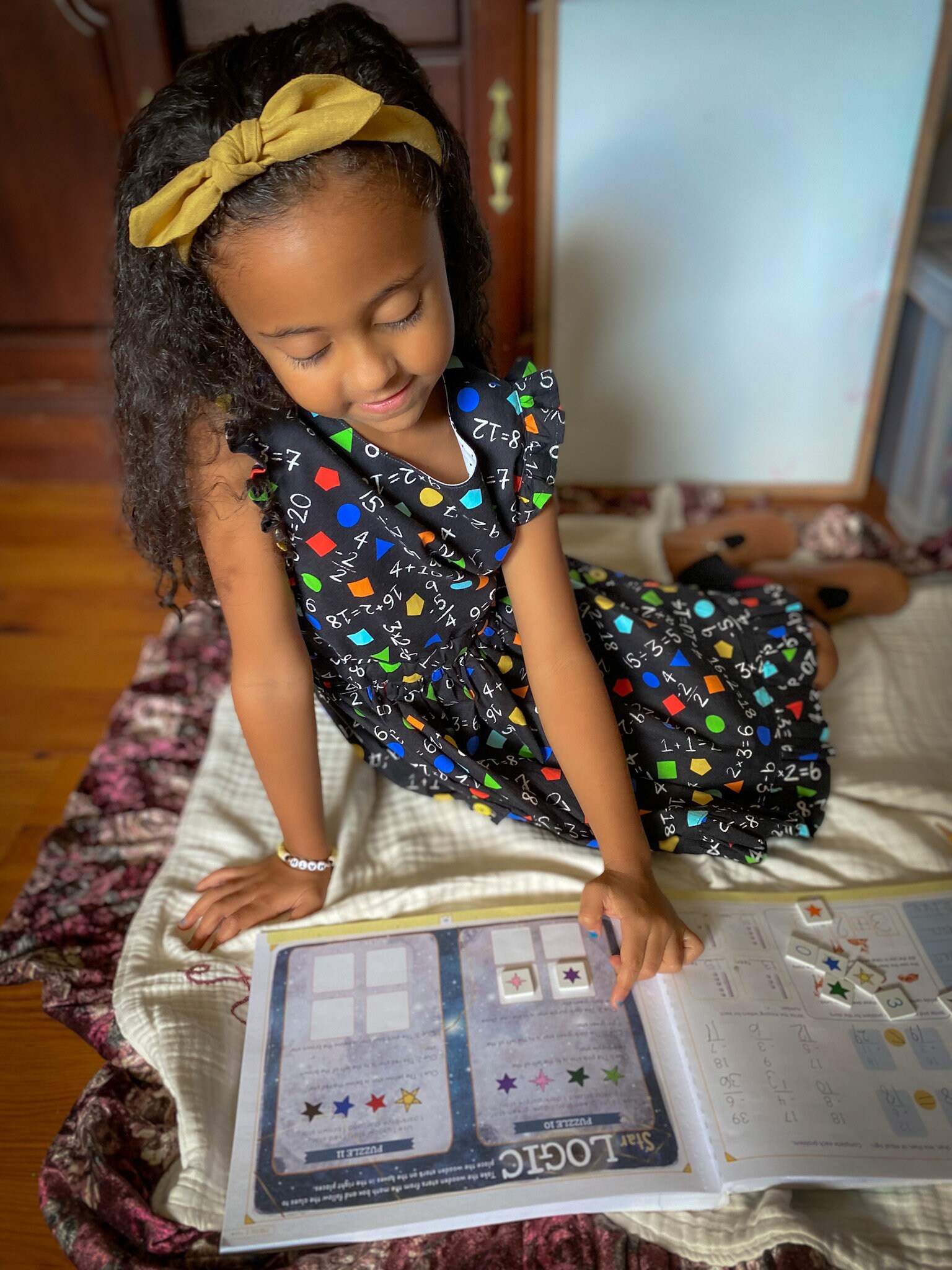 Toddler Back to School Dress, Girls BTS Dress, Toddler Math Dress, Girl ...