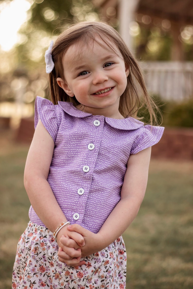 Toddler Top, Girls Top, Summer Top, Flutter Sleeve Top, Toddler Summer ...