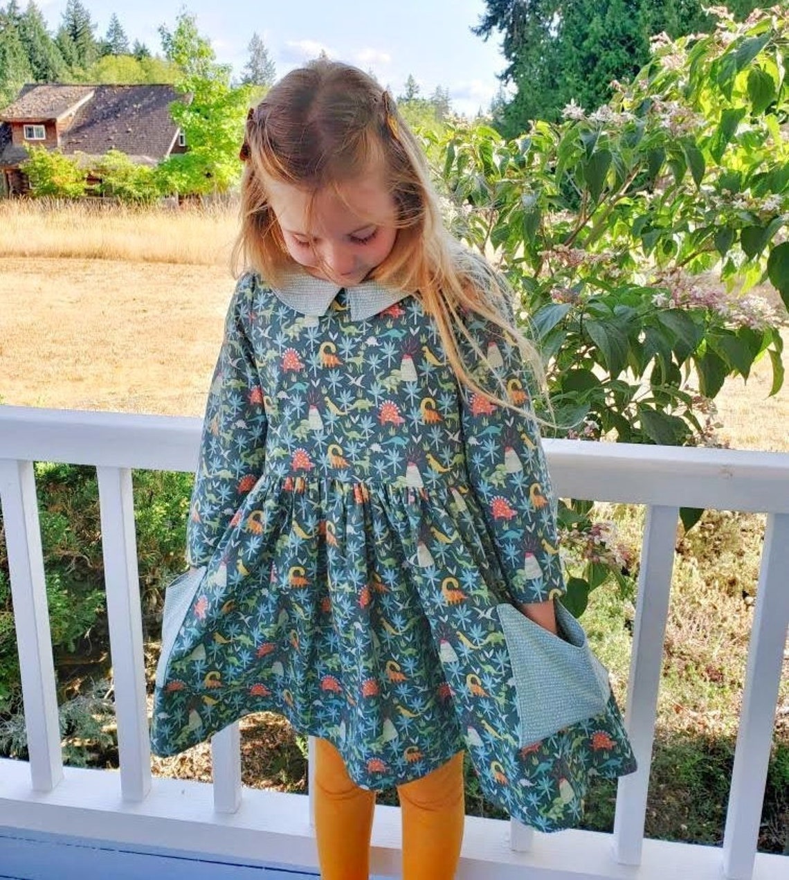 Dinosaur Dress Girly Dino Dress Toddler Dino Dress Girls - Etsy