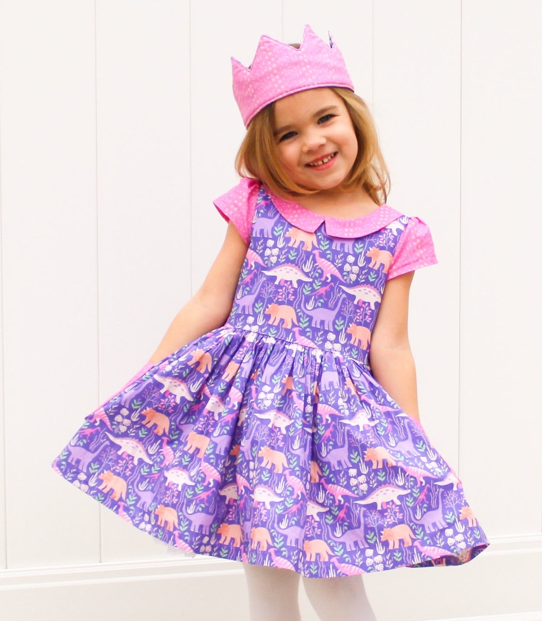Dinosaur Dress, Girly Dino Dress, Toddler Dino Dress, Girls Dino Dress ...