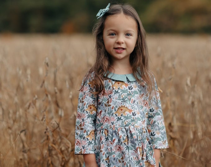 Dinosaur Dress, Girly Dino Dress, Toddler Dino Dress, Girls Dino Dress ...