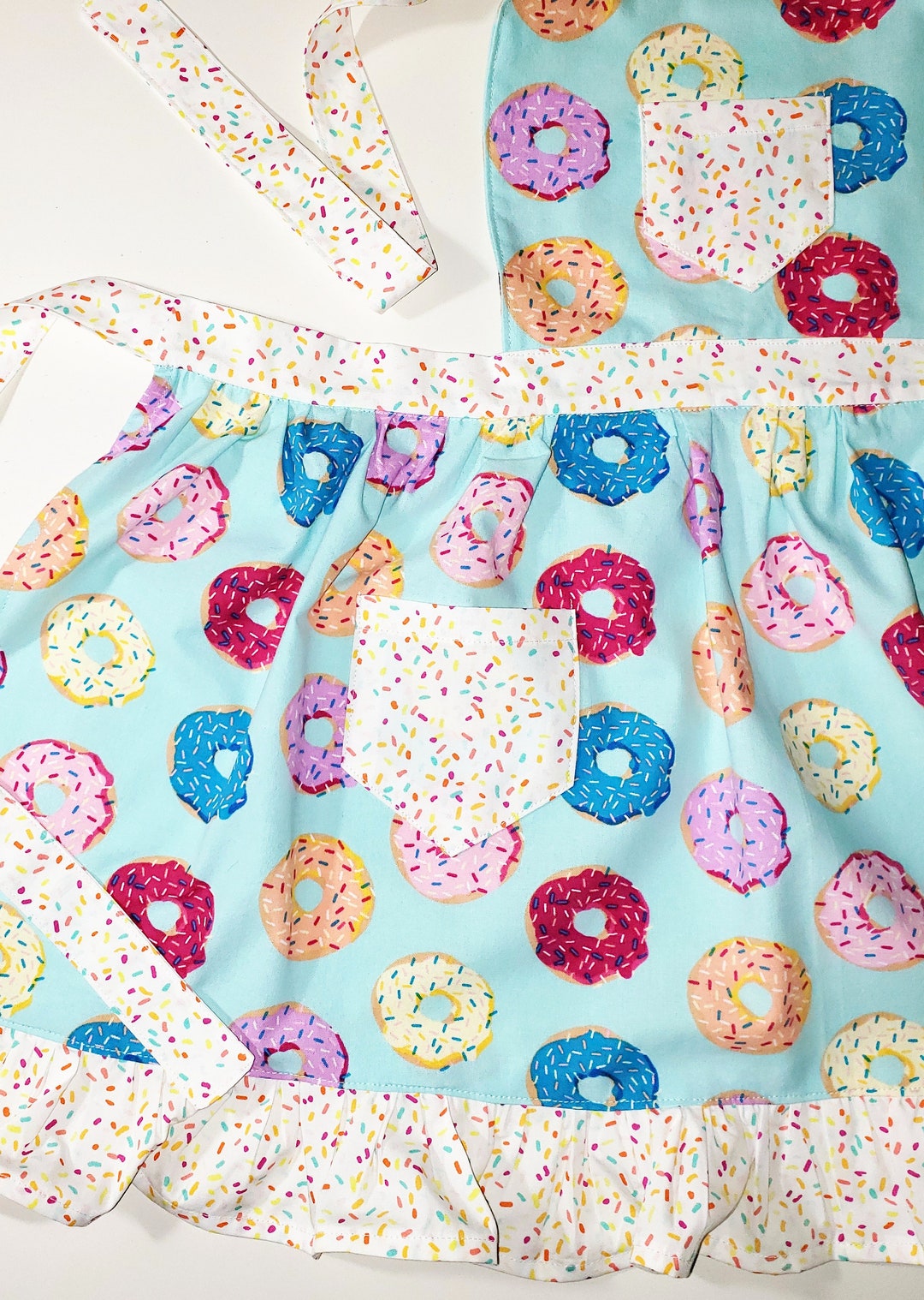 Toddler Donut Apron, Donut Apron, Toddler Apron, Little Girl Apron ...