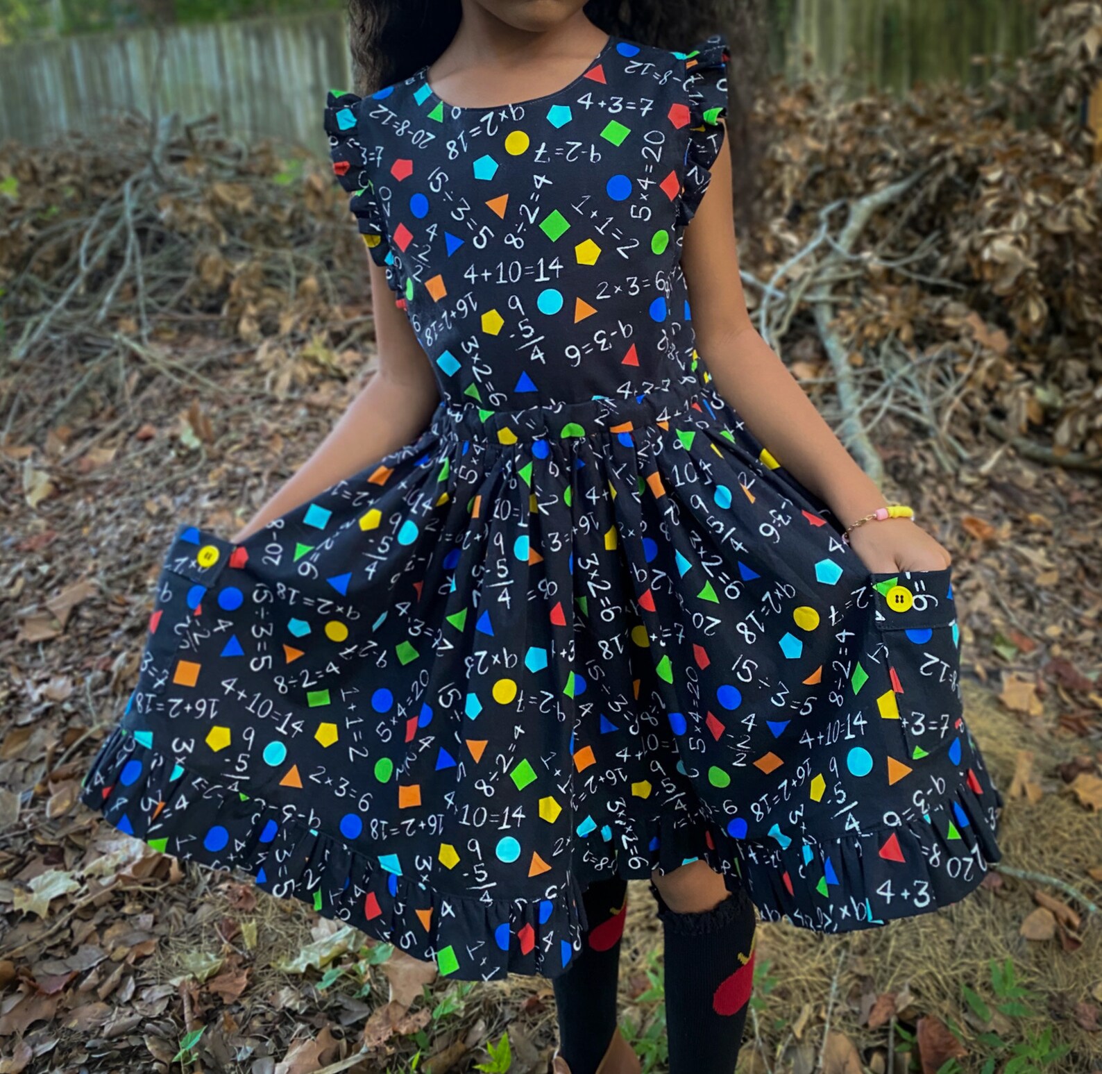 Toddler Back to School Dress, Girls BTS Dress, Toddler Math Dress, Girl ...