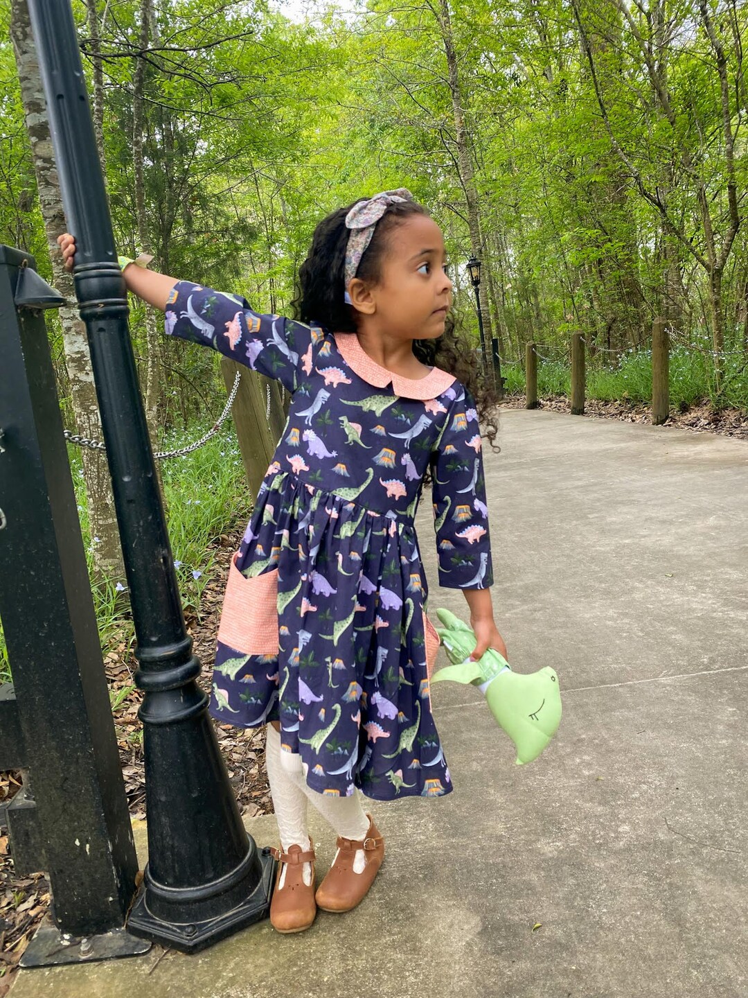 Dinosaur Dress, Girly Dino Dress, Toddler Dino Dress, Girls Dino Dress ...