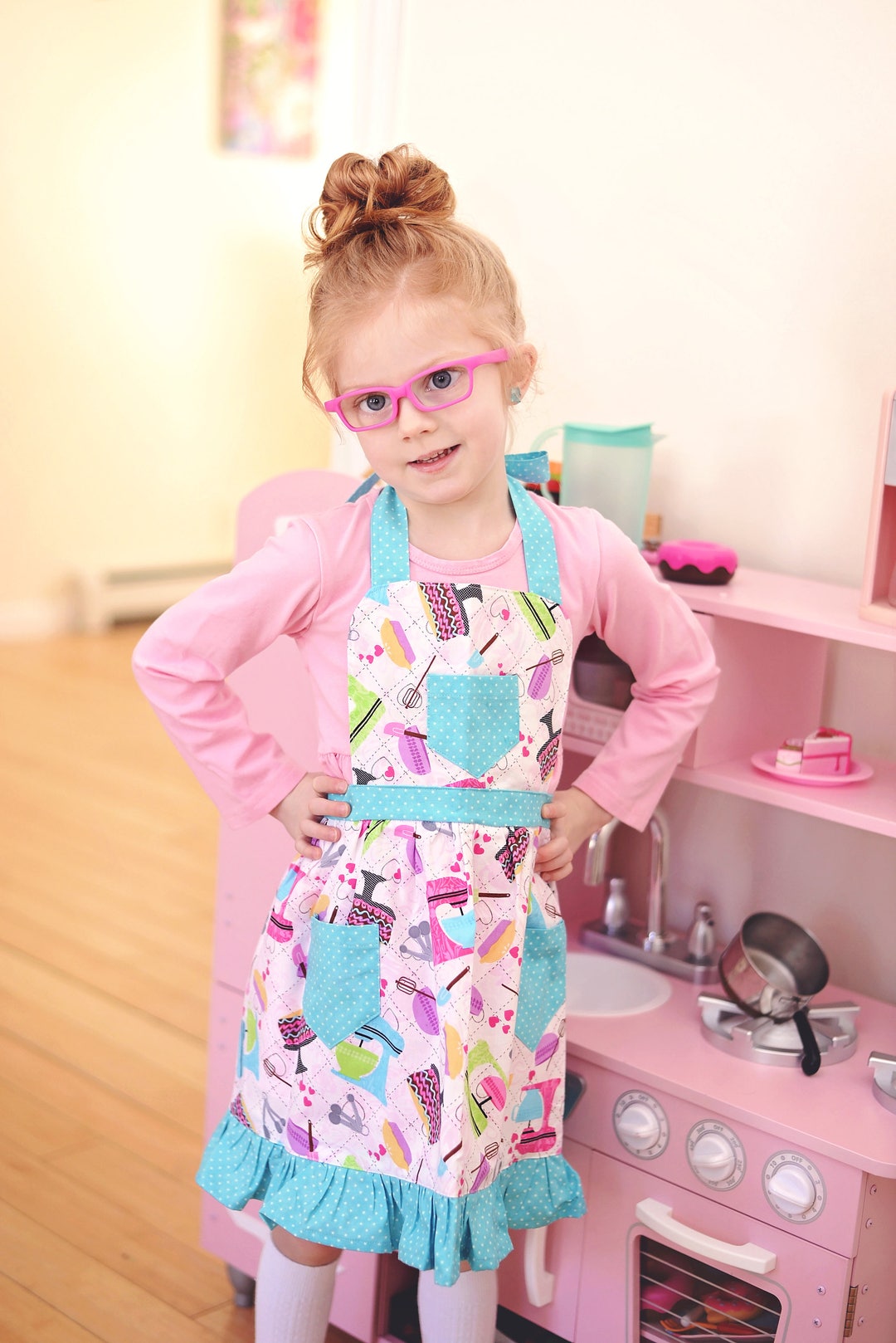 Kitchen Utensils Apron, Children Apron, Toddler Apron, Girl Apron ...