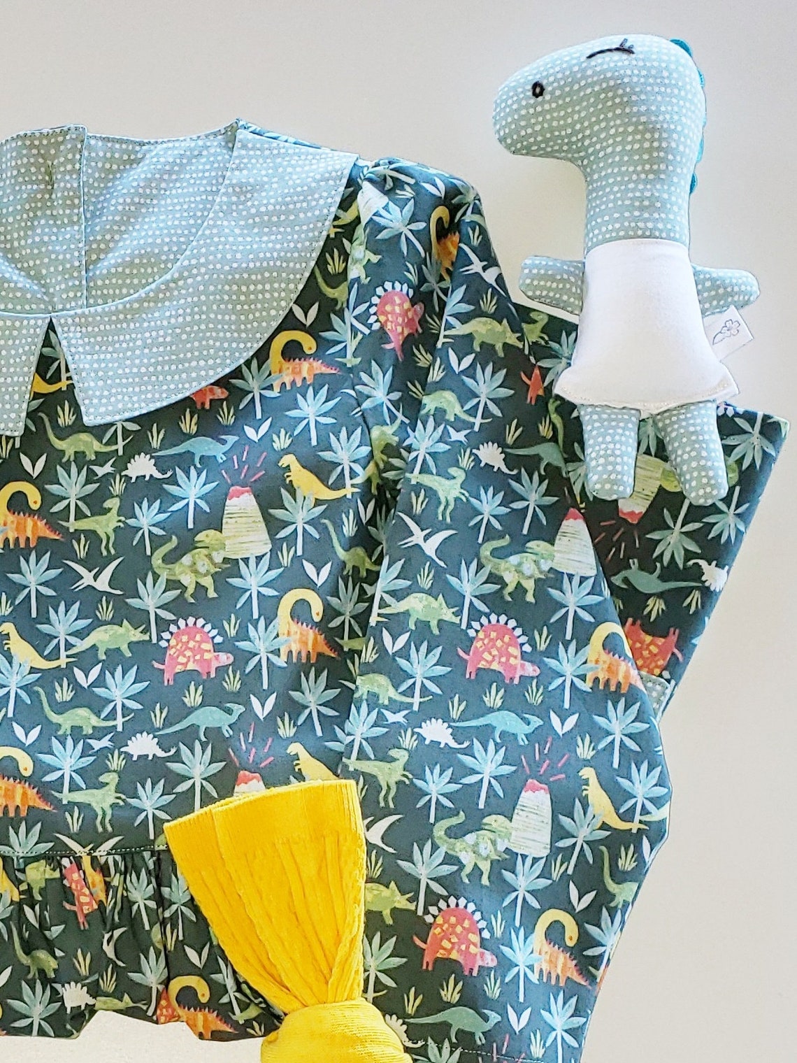 Dinosaur Dress Girly Dino Dress Toddler Dino Dress Girls - Etsy