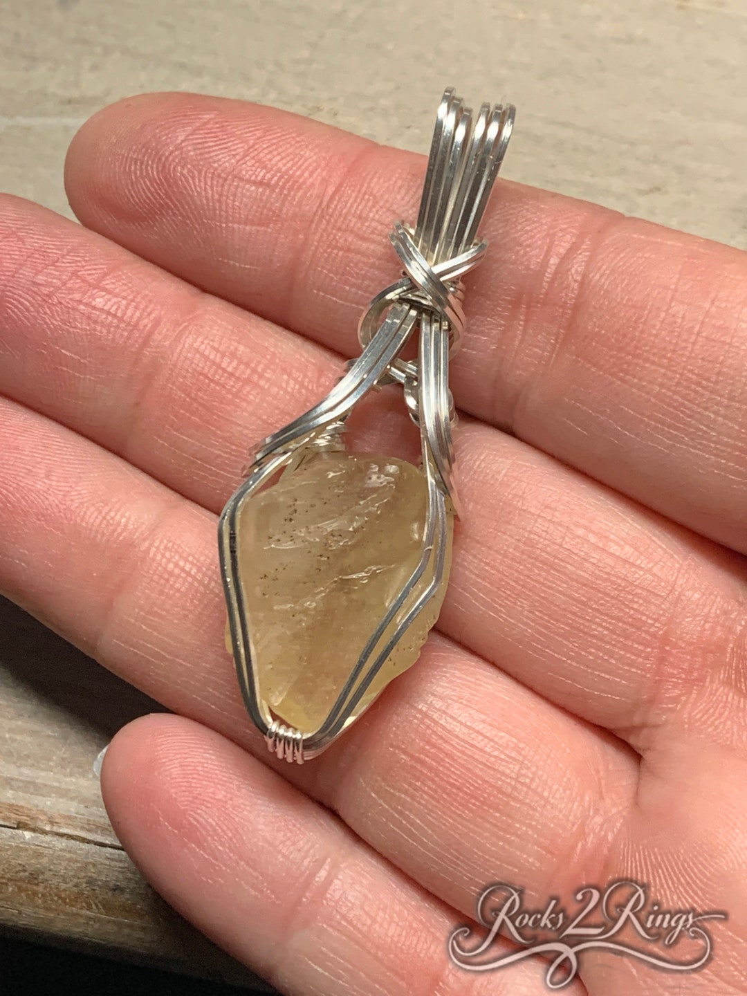 Genuine Libyan Desert Glass Necklace Pendant Sterling Silver Ancient ...