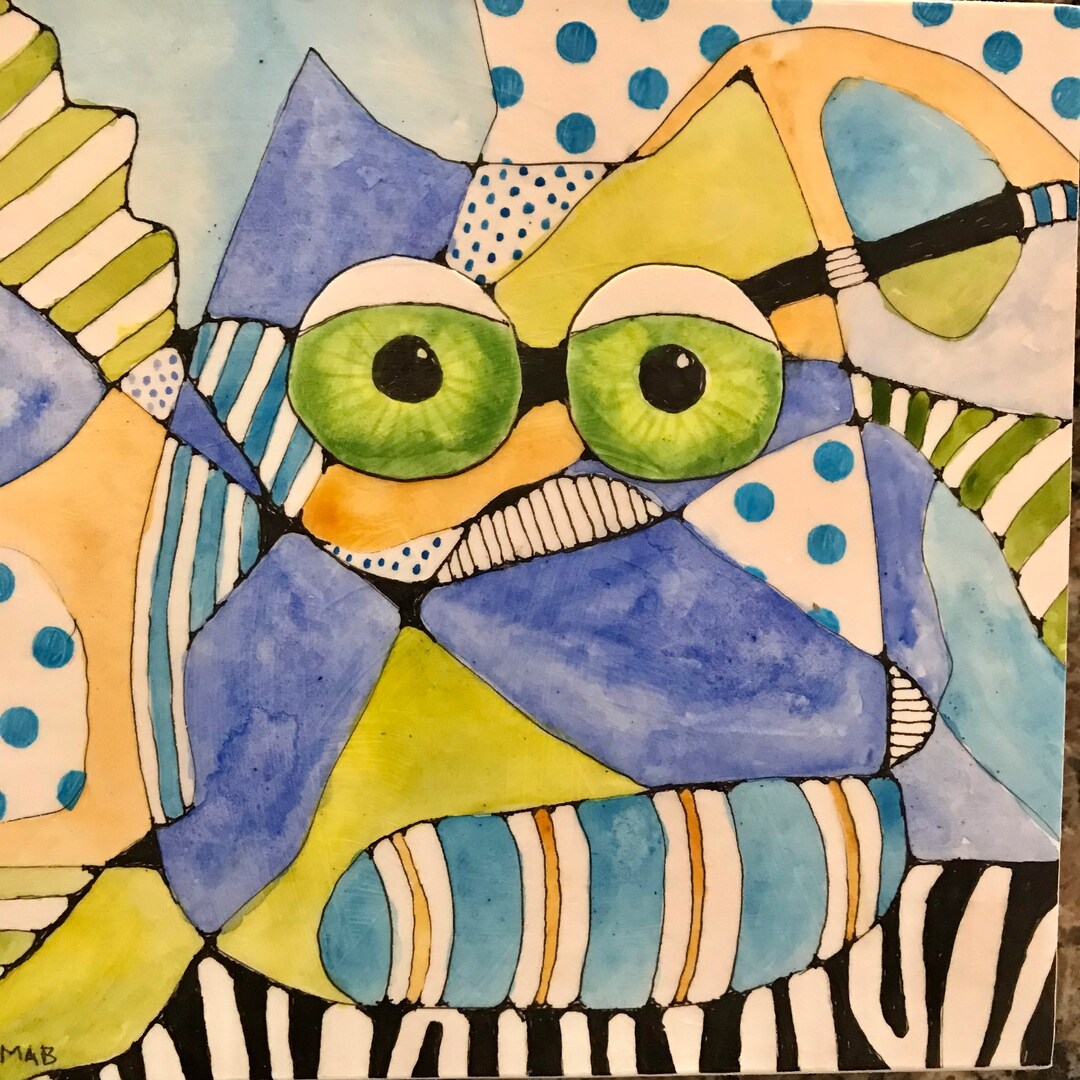 SMALL 6 X 6 Stanley the Cat Watercolor Art Painting Gift Idea - Etsy