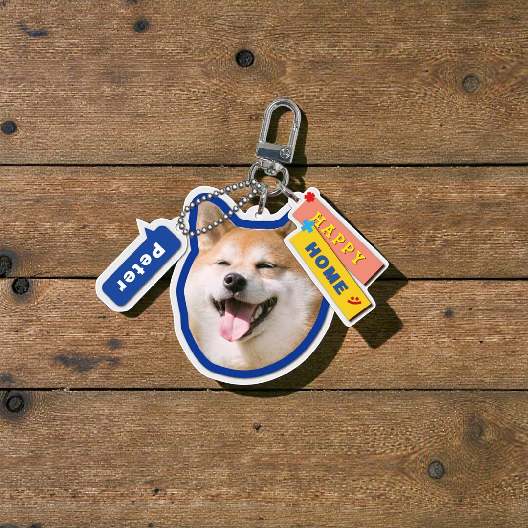 Custom Photo Keychain Double Sided, Person Portrait Keychain, 6cm Full ...