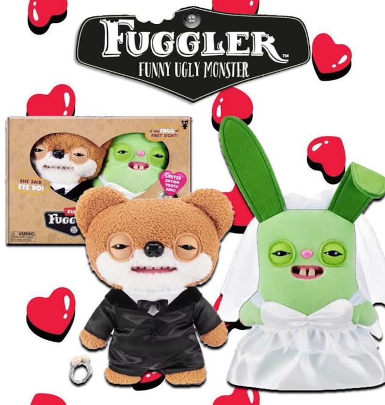 Fuggler Wedding Day Plush – 2-piece Set – Quirky Collectible Gift - Etsy