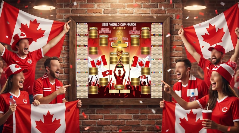 Canada World Cup 2026 Schedule Planner Printable, Tournament Tracker ...