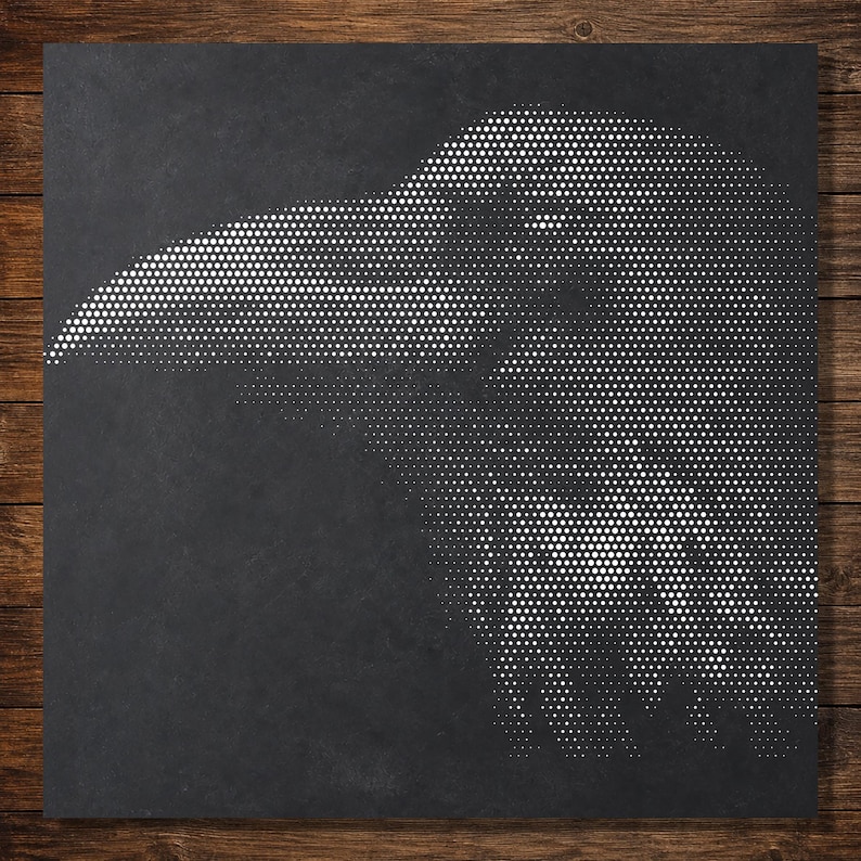 Realistic Crow Stencil SVG, Laser Cut Animal Wall Art (digital Download ...