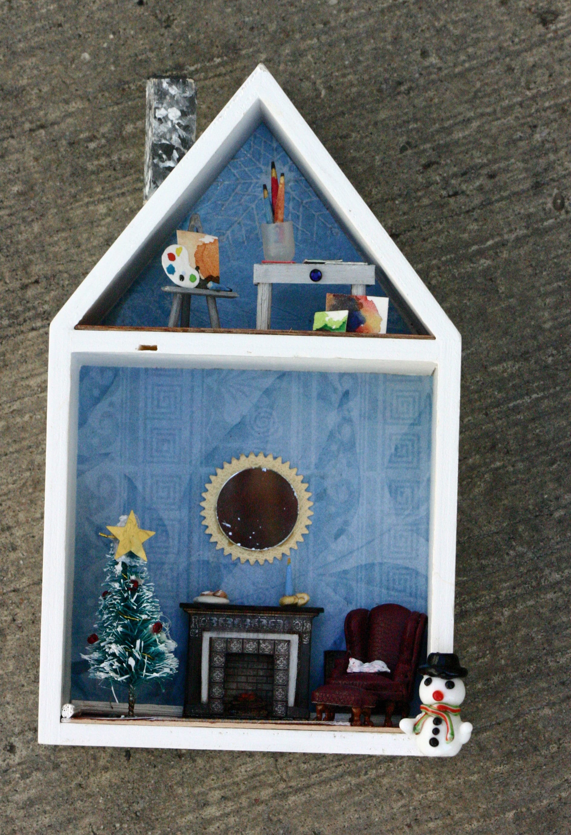 Miniature Christmas Shadow Box Diorama Room Box Artist | Etsy