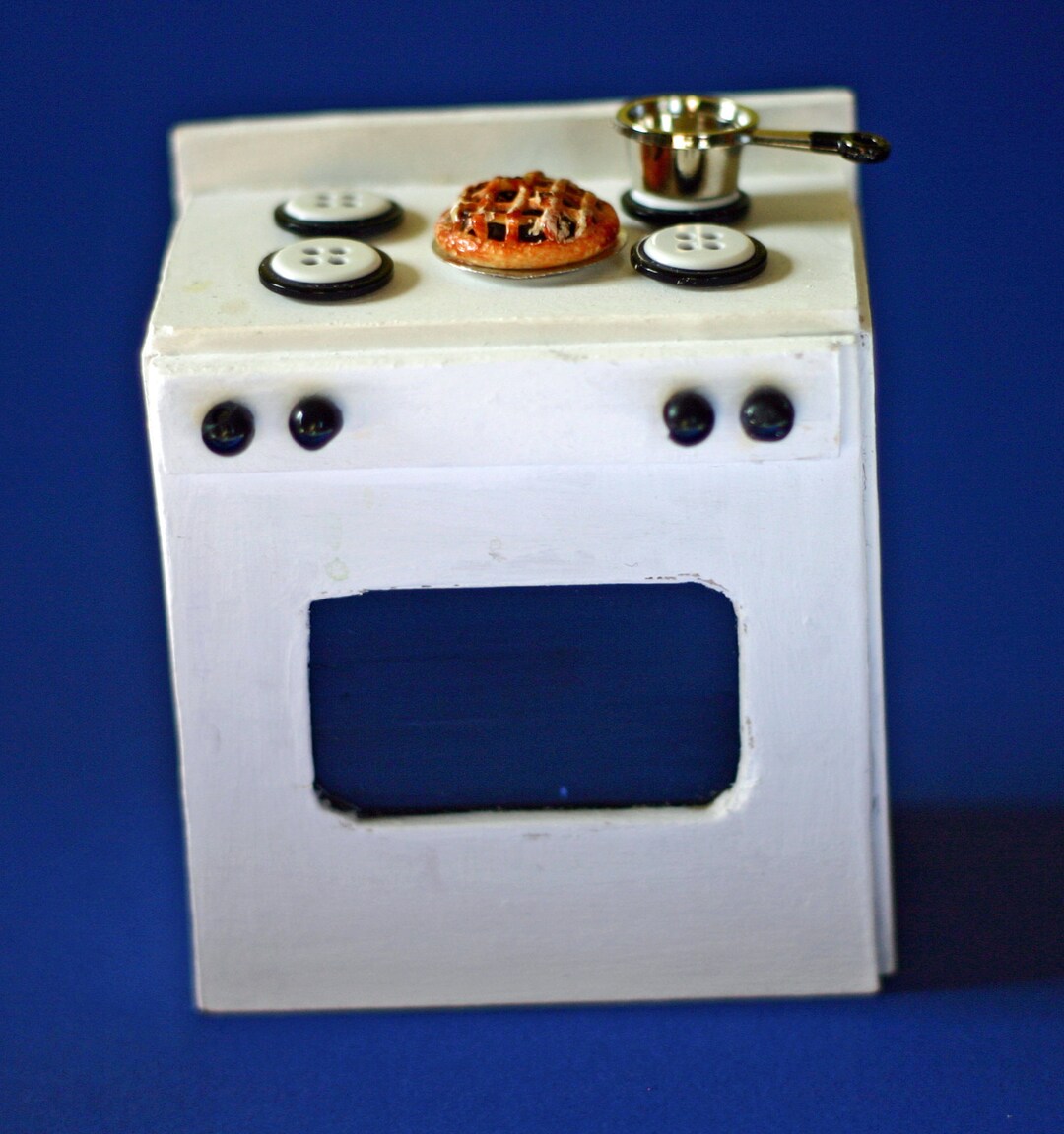Dollhouse Oven, Stove, Diorama, Hand Made, Wood, Miniature, Miniature ...