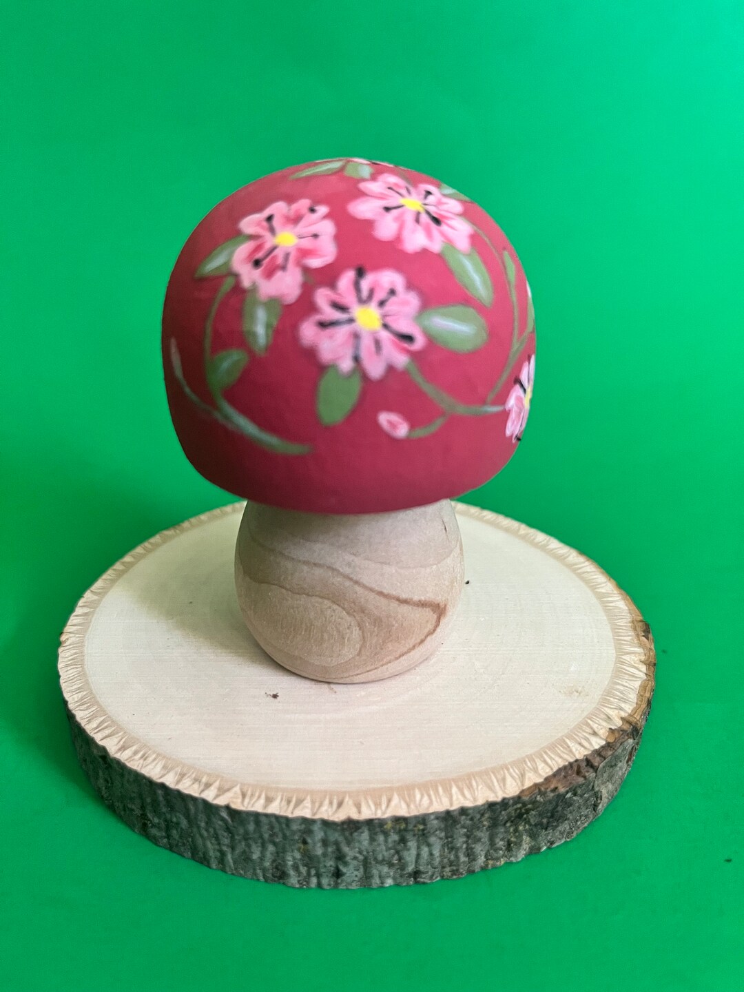 Mushroom, Mushroom Decor, Wood Mushroom, Painted Wood Mushroom ...