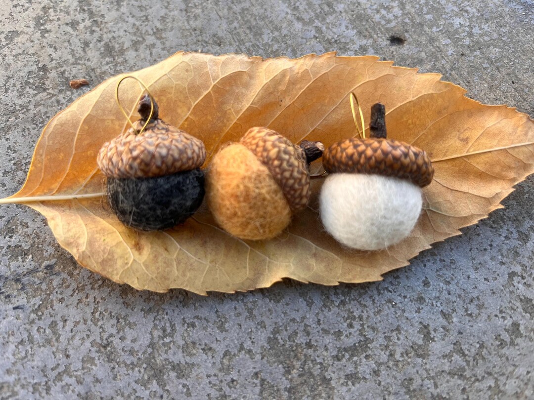 Christmas Ornament, Natural Ornament, Acorn Cap, Nature Craft, Woodland ...