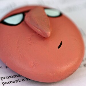 Painted Rock Face Nerd With Glasses Teacher Scientist - Etsy