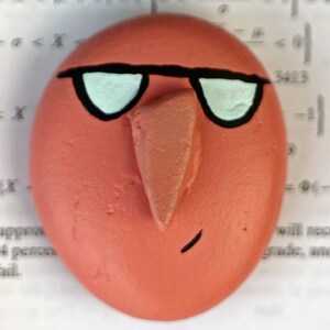 Painted Rock Face Nerd With Glasses Teacher Scientist - Etsy