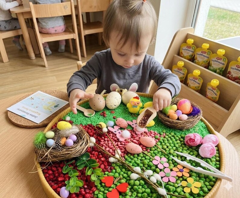 Montessori Easter Sensory Tray – Play Set. Bring the Magic of Spring to ...