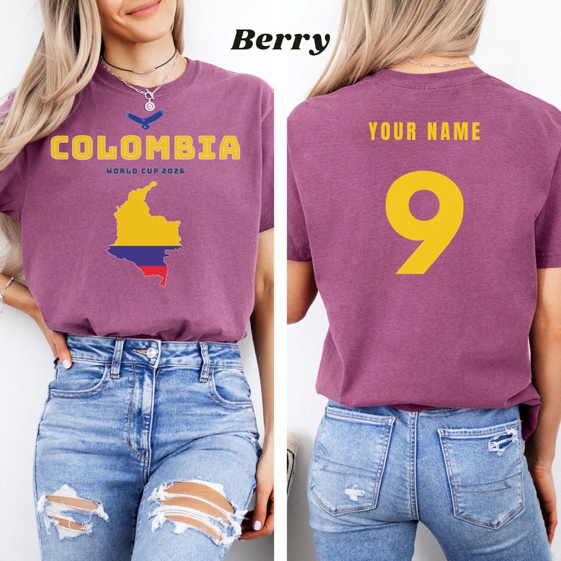Camiseta de Colombia para el Mundial 2026, Comfort Colors® Camiseta de ...