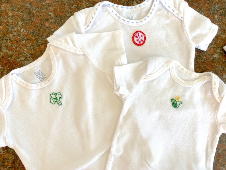 Hand Embroidered Baby Onesie: OOAK Vintage Clothes - Etsy
